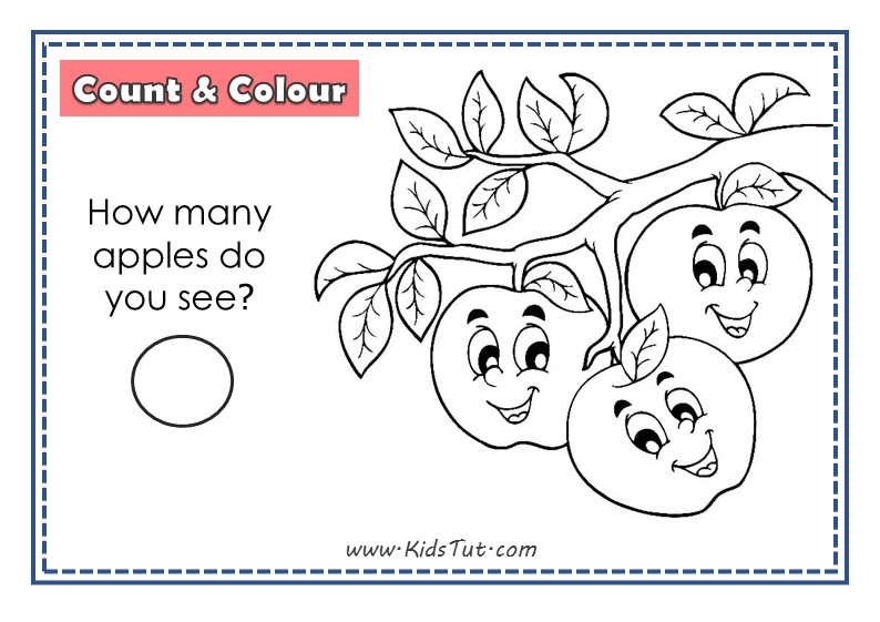 Counting with coloring fun worksheets for kids – KidsTut