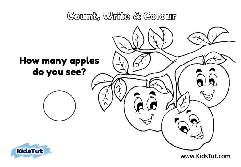 New Count, write and color worksheets for kids - KidsTut