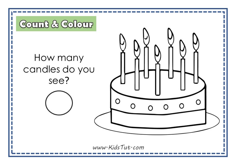 Counting with coloring fun worksheets for kids - KidsTut