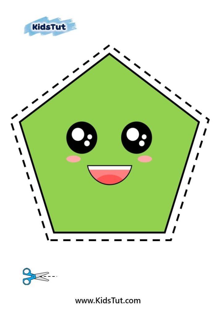 Easy Shape-cutting worksheets for kids - KidsTut