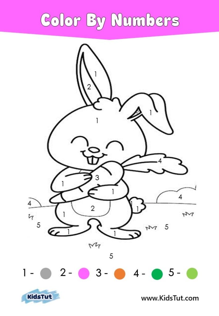 Cute and Easy Color-by-Numbers Sheets for kids - KidsTut