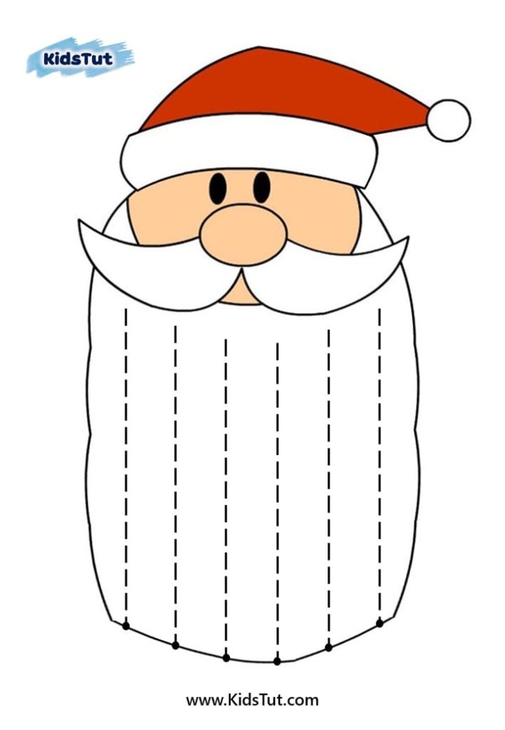 Free Santa’s beard Cutting Activities for Kids - KidsTut