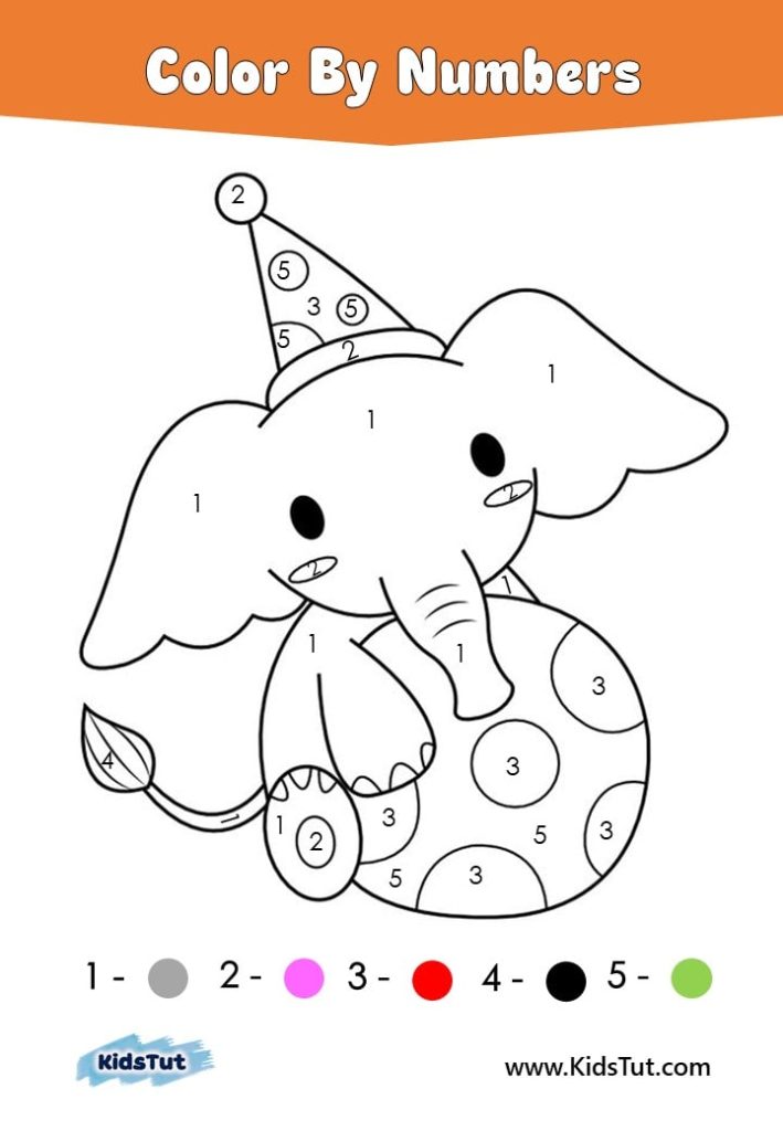 Cute and Easy Color-by-Numbers Sheets for kids - KidsTut