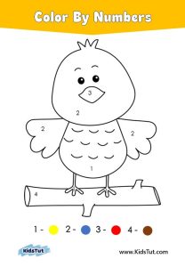 Cute and Easy Color-by-Numbers Sheets for kids - KidsTut