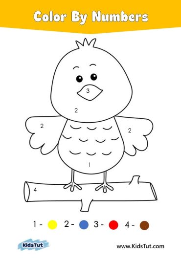 Cute and Easy Color-by-Numbers Sheets for kids - KidsTut