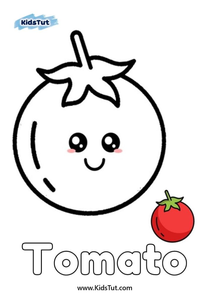 Free Printable Vegetable coloring pages for kids - KidsTut