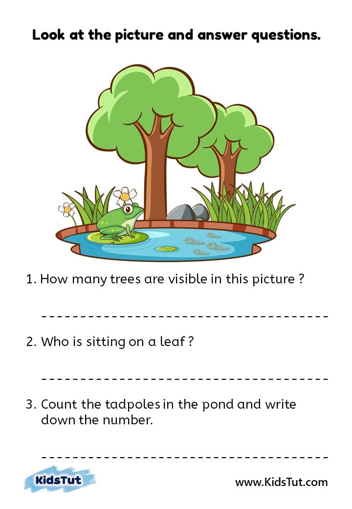 Easy Look at the picture and answer worksheets - KidsTut
