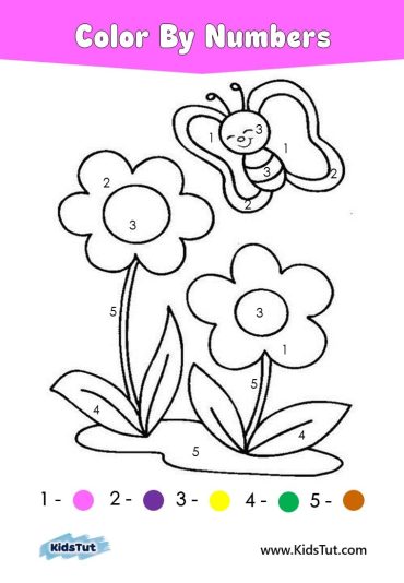 Cute and Easy Color-by-Numbers Sheets for kids - KidsTut