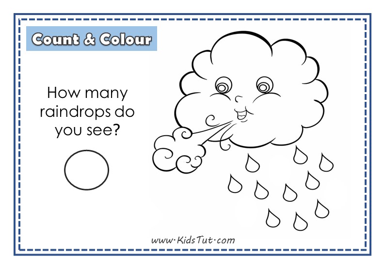 Counting with coloring fun worksheets for kids - KidsTut
