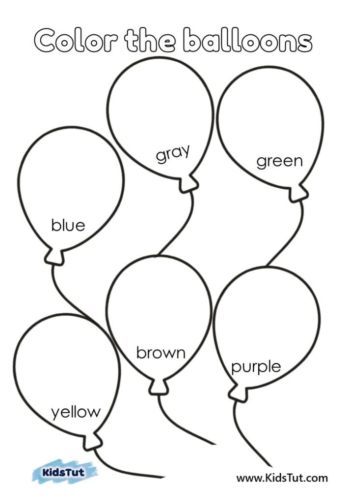 Fun and Easy Learning colors worksheets for kids - KidsTut