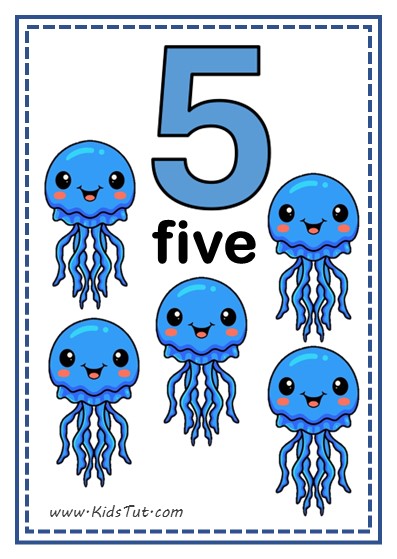 Printable Number Flashcards for kids - KidsTut