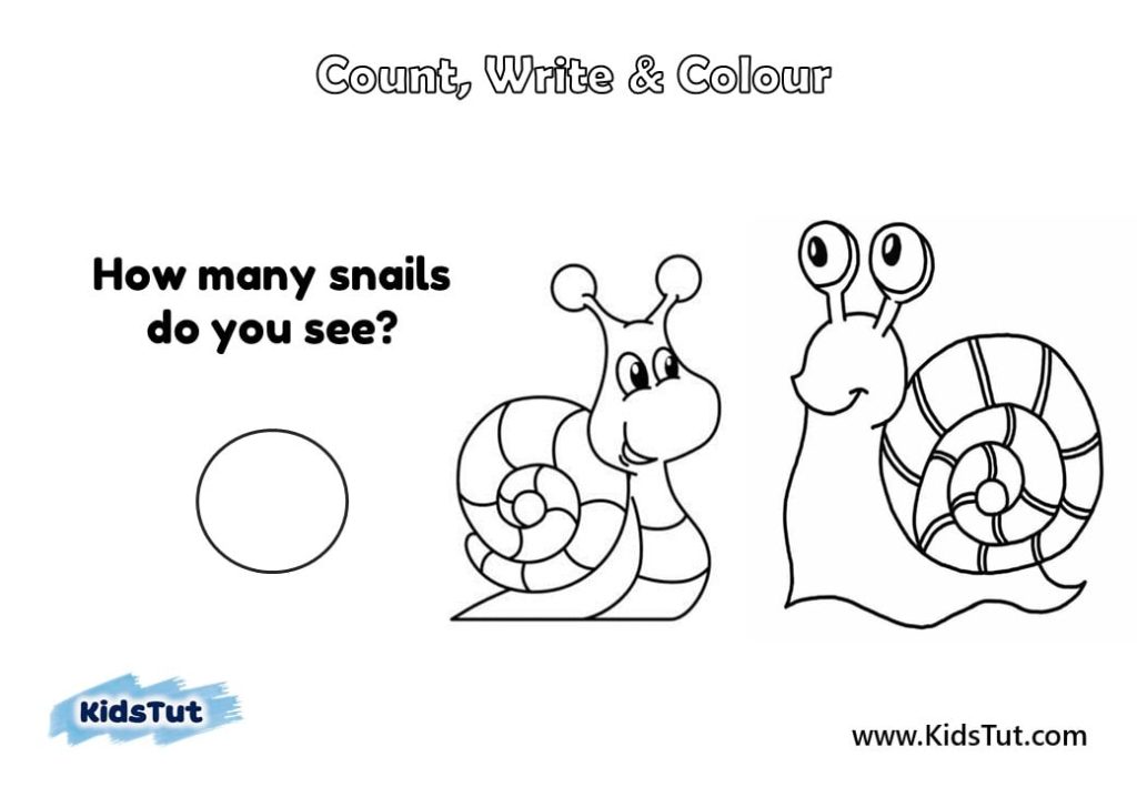 New Count, write and color worksheets for kids - KidsTut