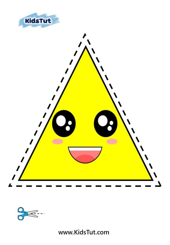 Easy Shape-cutting worksheets for kids - KidsTut