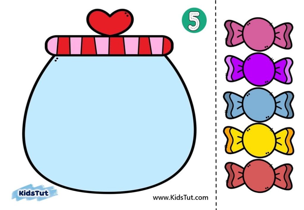 Easy Cut and Paste Counting Activity for Kids - KidsTut