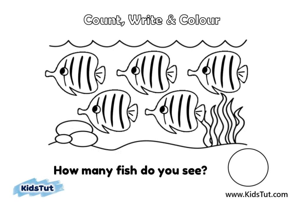 New Count, write and color worksheets for kids - KidsTut