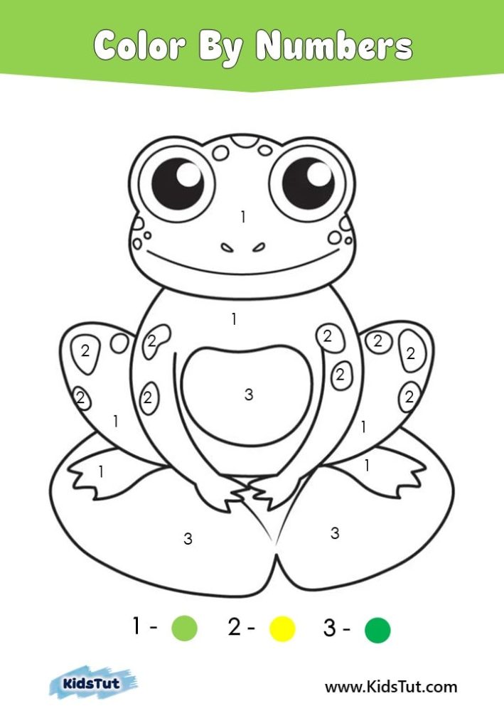 Cute and Easy Color-by-Numbers Sheets for kids - KidsTut