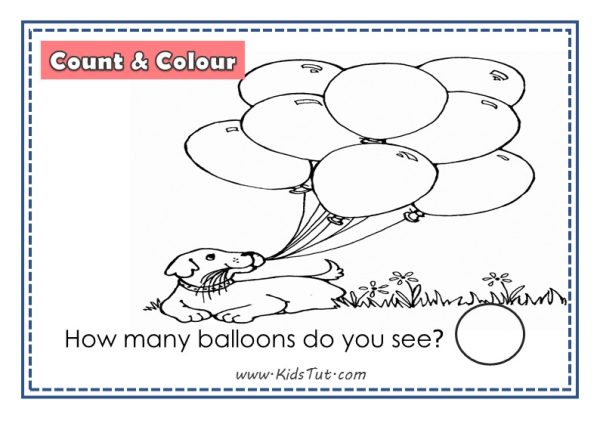 Counting with coloring fun worksheets for kids - KidsTut