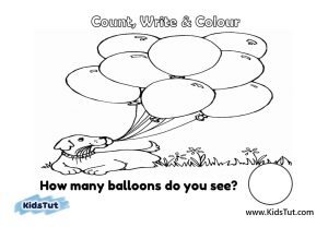 New Count, write and color worksheets for kids - KidsTut