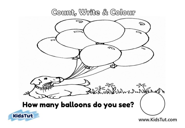 New Count, write and color worksheets for kids - KidsTut