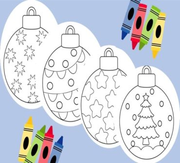 Free Christmas Ornaments coloring pages for kids - KidsTut