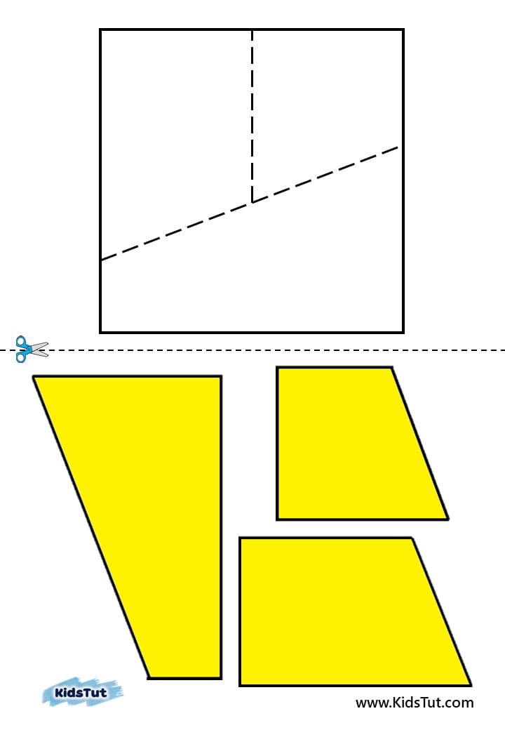 Free Cut and Paste 2D shapes activity for kids - KidsTut