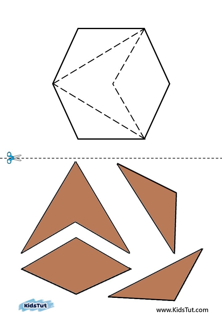 Free Cut and Paste 2D shapes activity for kids - KidsTut