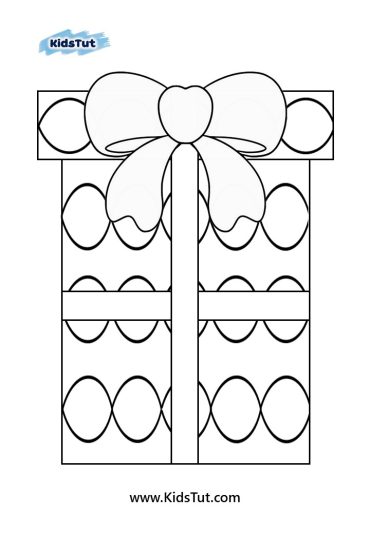 Free and Easy Gift box coloring pages for kids - KidsTut