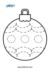 Free Christmas Ornaments Tracing time for Kids - KidsTut