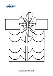 Free and Easy Gift box coloring pages for kids - KidsTut