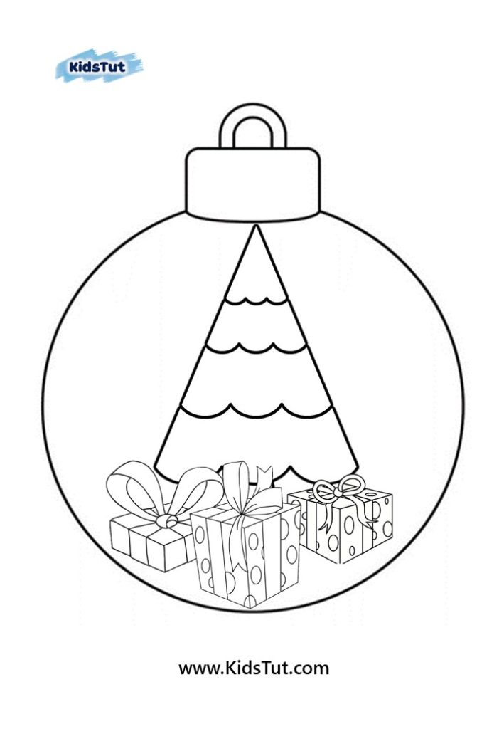Free Christmas Ornaments coloring pages for kids - KidsTut