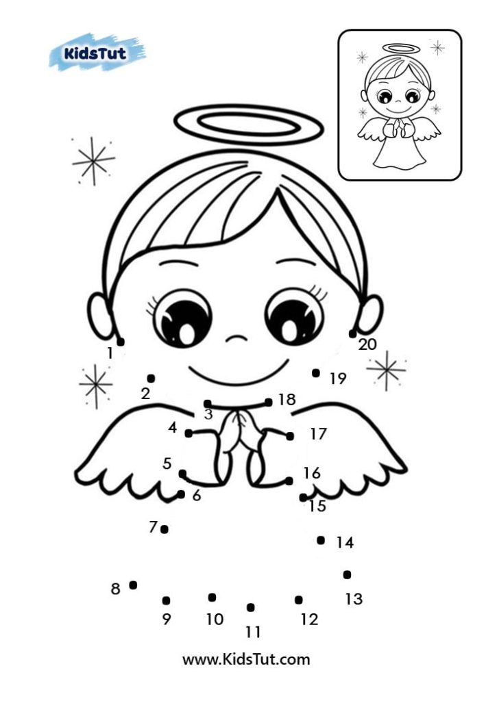 Easy Dot-to-dot Christmas worksheets for kids - KidsTut