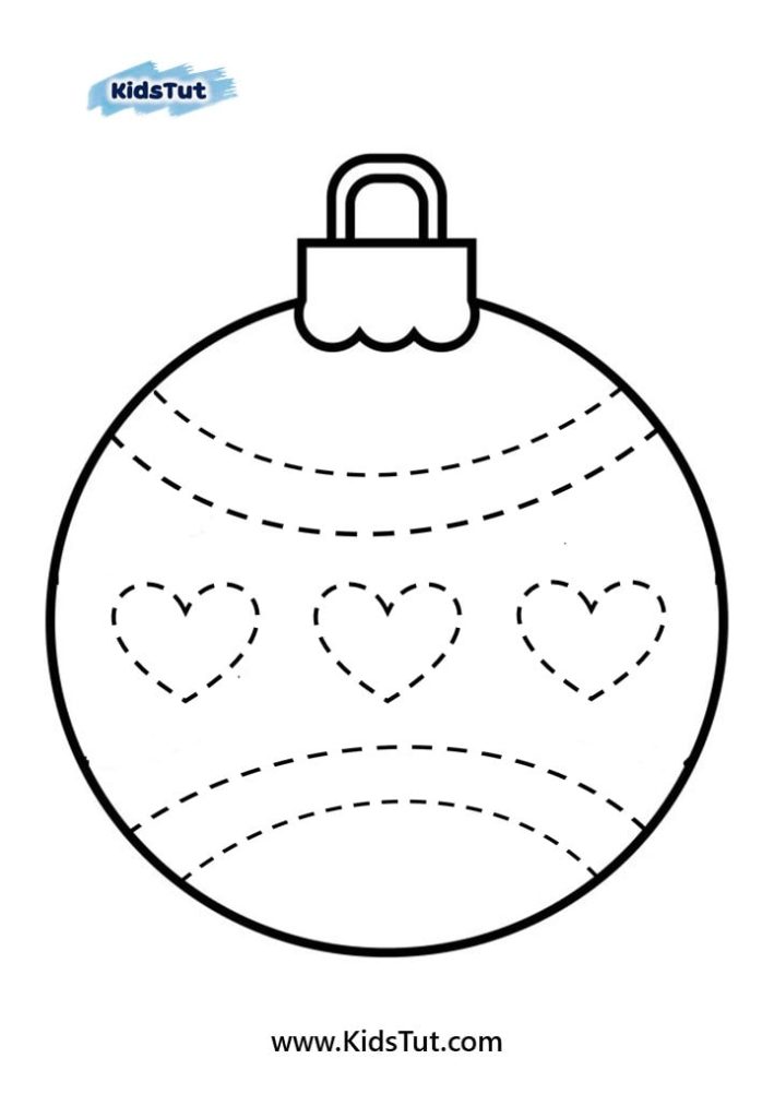Free Christmas Ornaments Tracing time for Kids - KidsTut