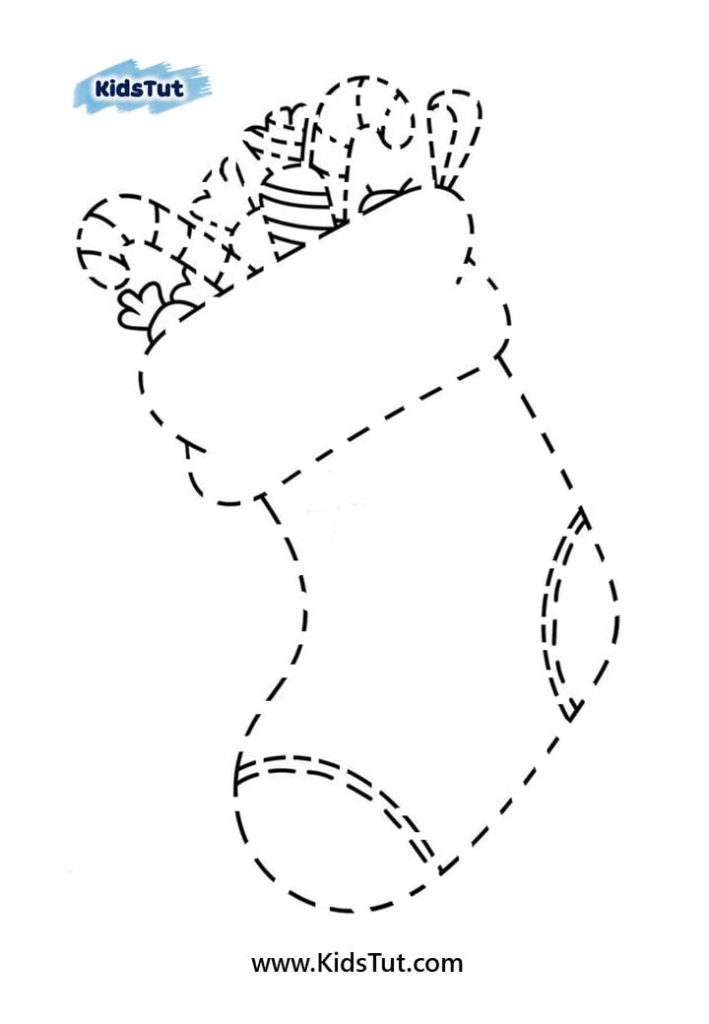 Easy and fun Christmas tracing worksheets for kids - KidsTut