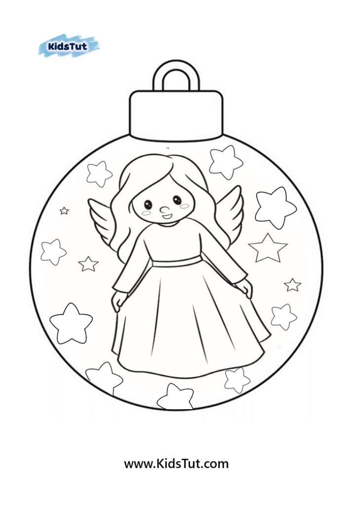 Free Christmas Ornaments coloring pages for kids - KidsTut