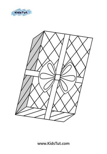 Free and Easy Gift box coloring pages for kids - KidsTut