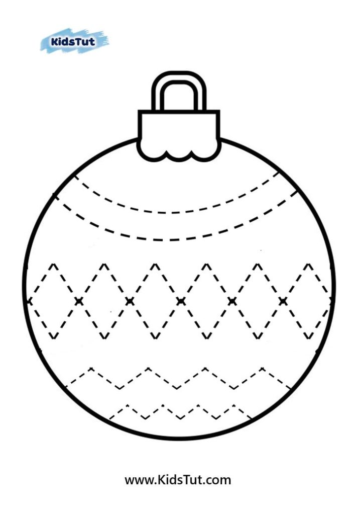 Free Christmas Ornaments Tracing time for Kids - KidsTut