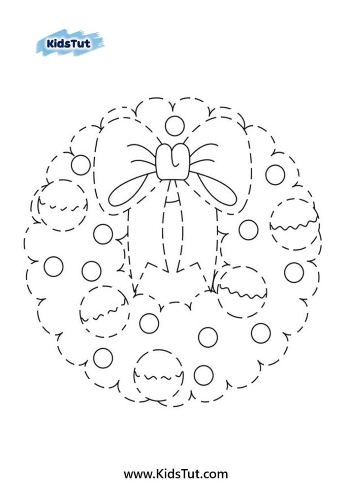 Easy and fun Christmas tracing worksheets for kids - KidsTut