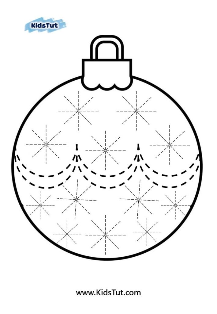 Free Christmas Ornaments Tracing time for Kids - KidsTut