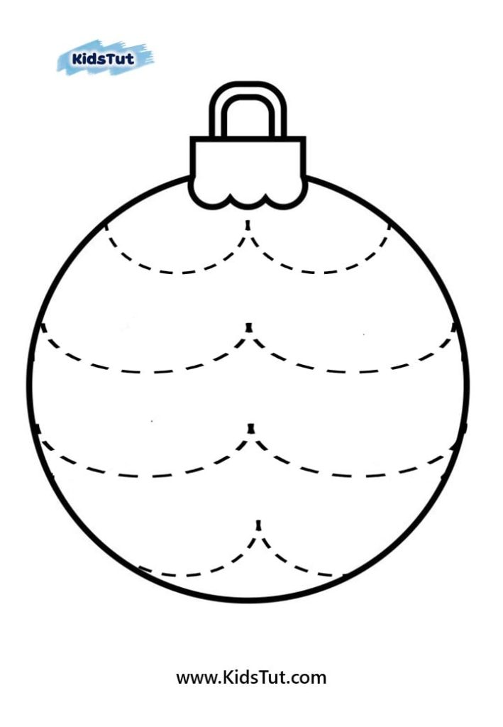 Free Christmas Ornaments Tracing time for Kids - KidsTut