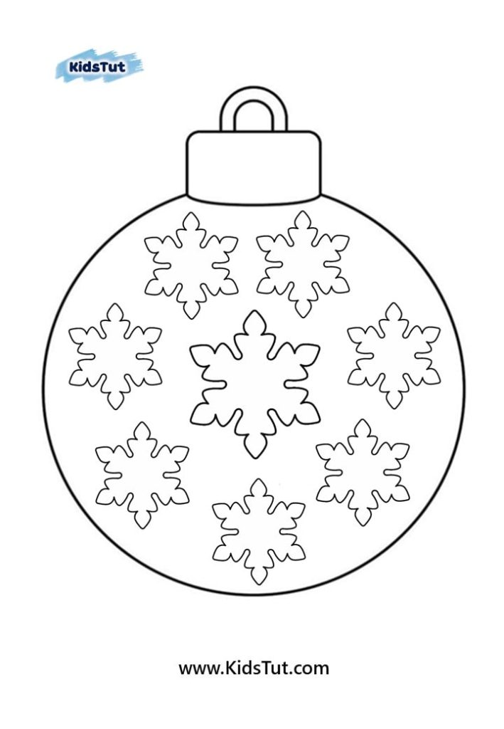 Free Christmas Ornaments coloring pages for kids - KidsTut