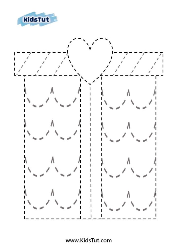 New Giftbox tracing worksheets for kids - KidsTut