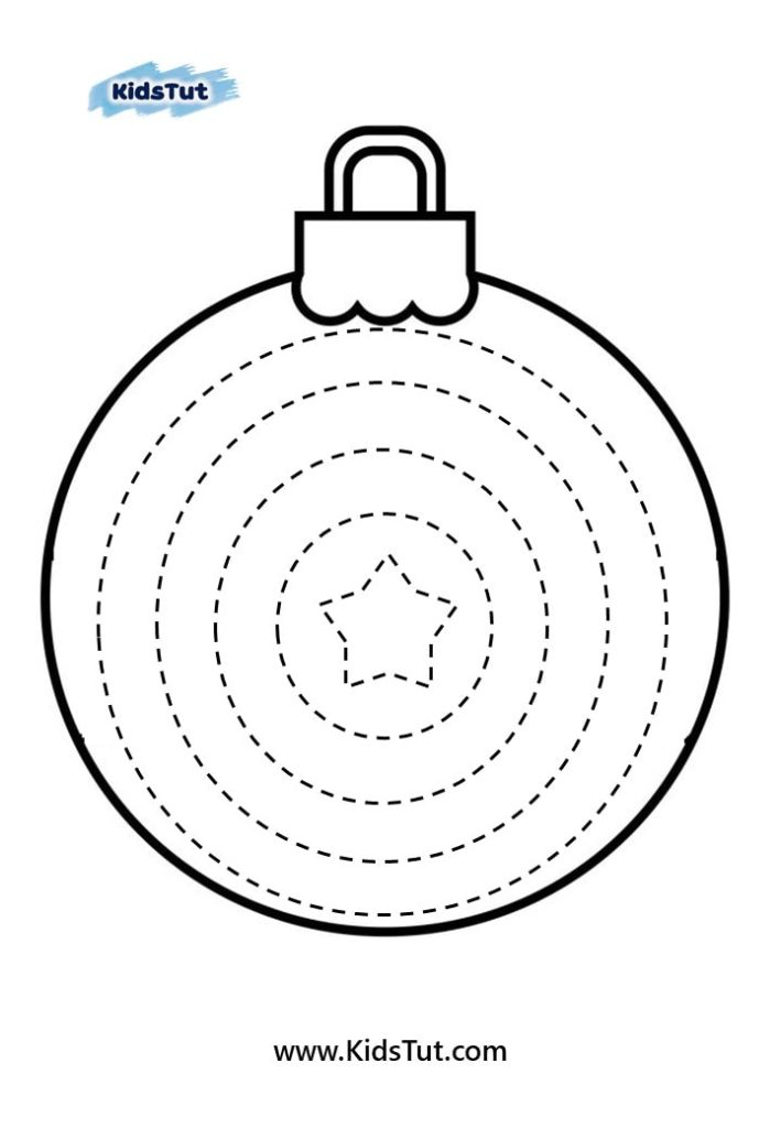 Free Christmas Ornaments Tracing time for Kids - KidsTut