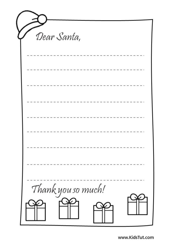 Letter to Santa: Simple Letter Templates for Kids - KidsTut