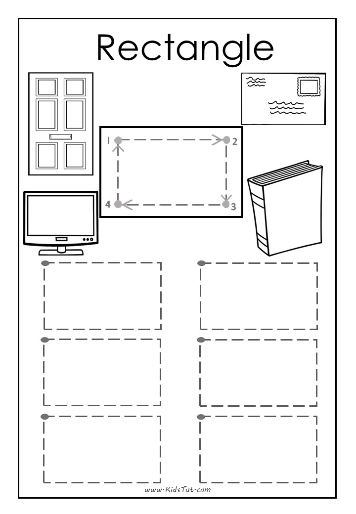 Basic shapes worksheets for kids - KidsTut