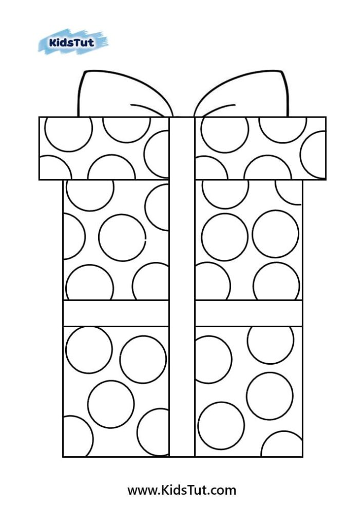 Free and Easy Gift box coloring pages for kids - KidsTut