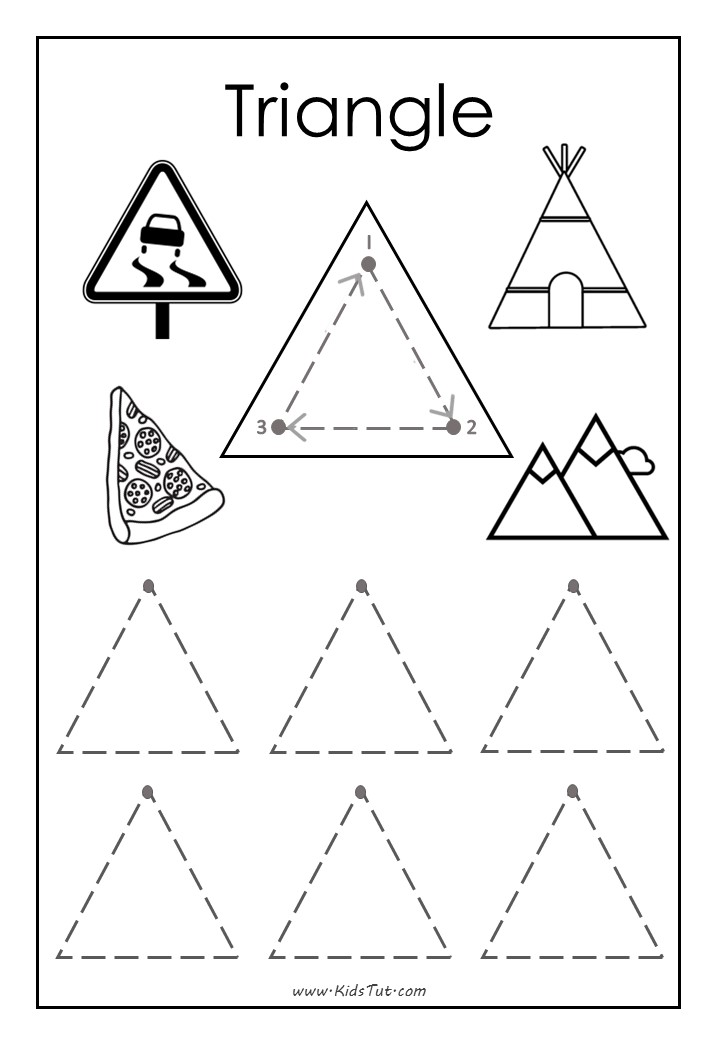 Basic shapes worksheets for kids - KidsTut