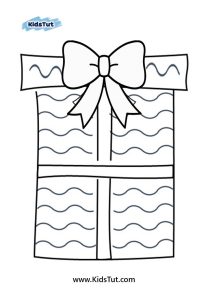Free and Easy Gift box coloring pages for kids - KidsTut