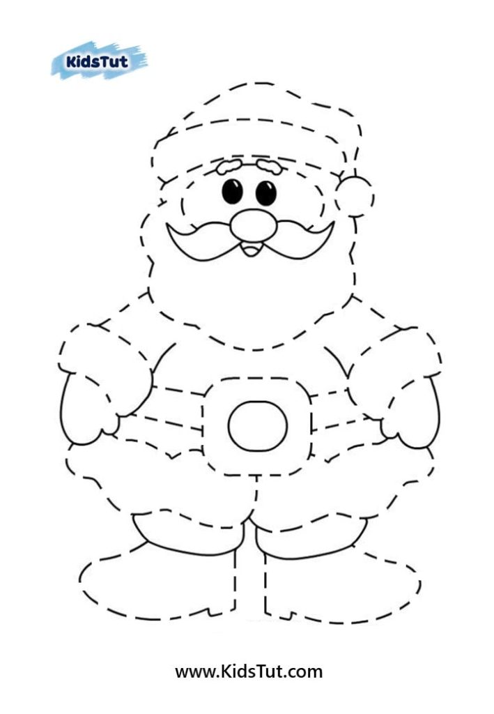 Easy and fun Christmas tracing worksheets for kids - KidsTut