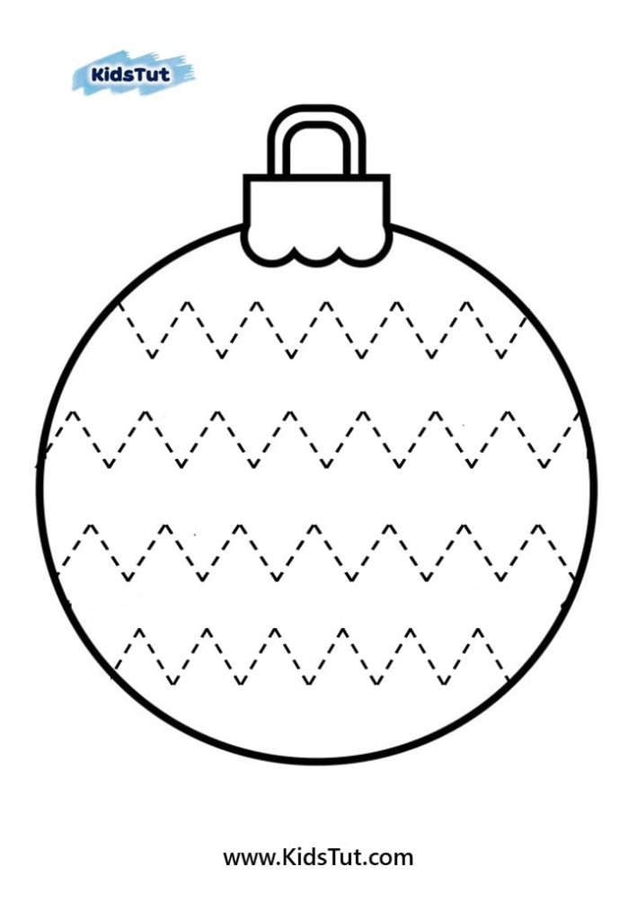 Free Christmas Ornaments Tracing time for Kids - KidsTut