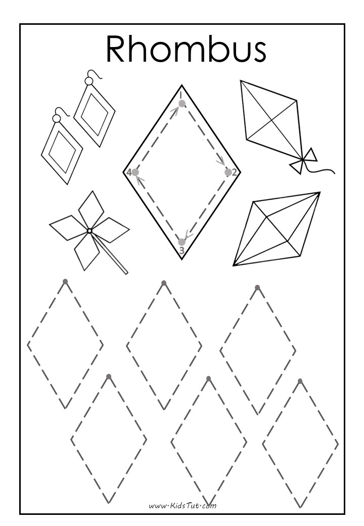 Basic shapes worksheets for kids - KidsTut